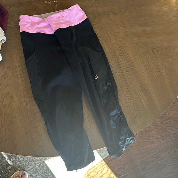 lululemon athletica | Other | Cropped Lulu Wet Look On The Side | Poshmark